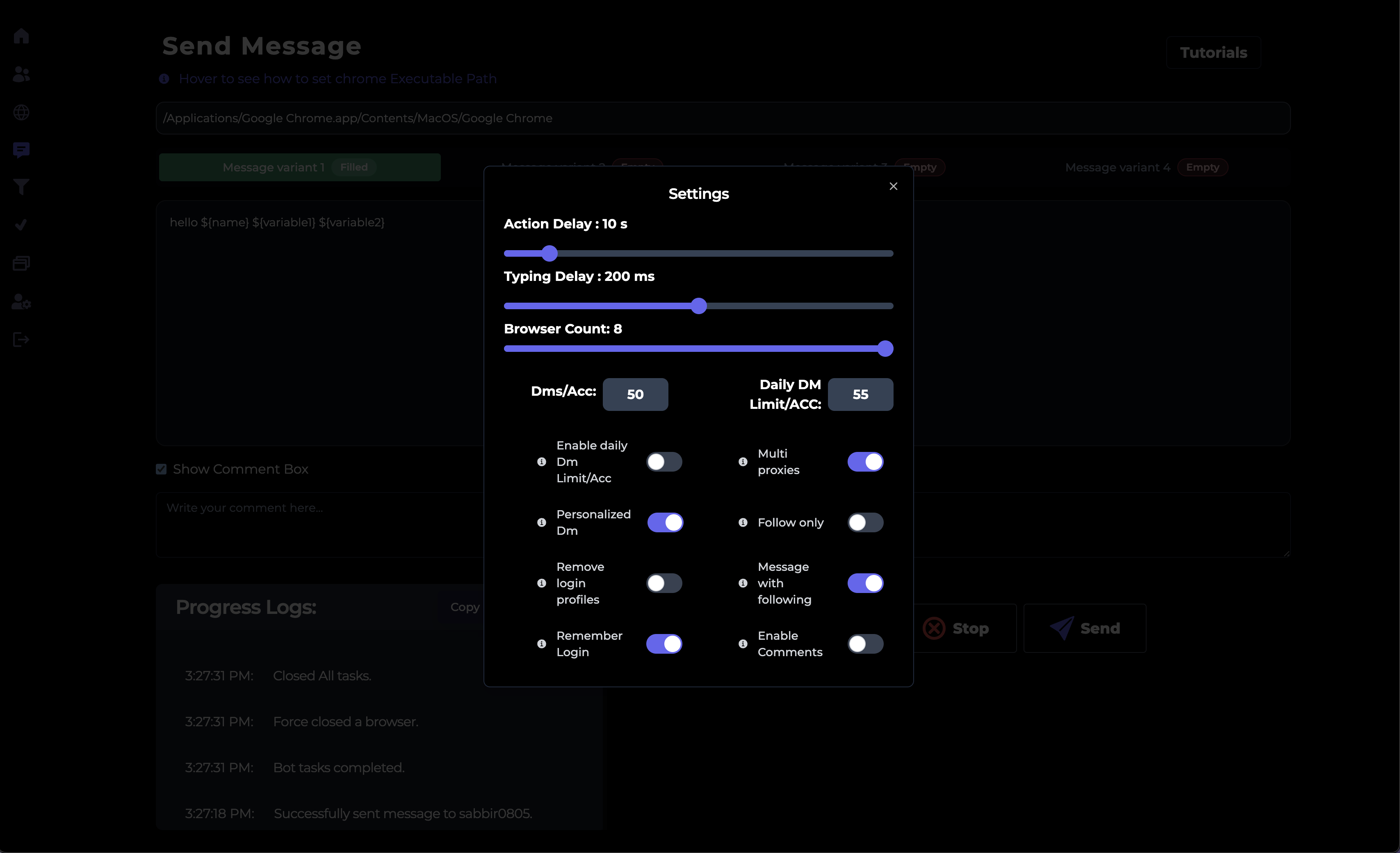 Ascend DM - Automated Instagram Messages